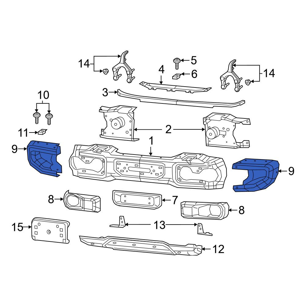Jeep OE 68385513AA - Front Left Bumper Extension
