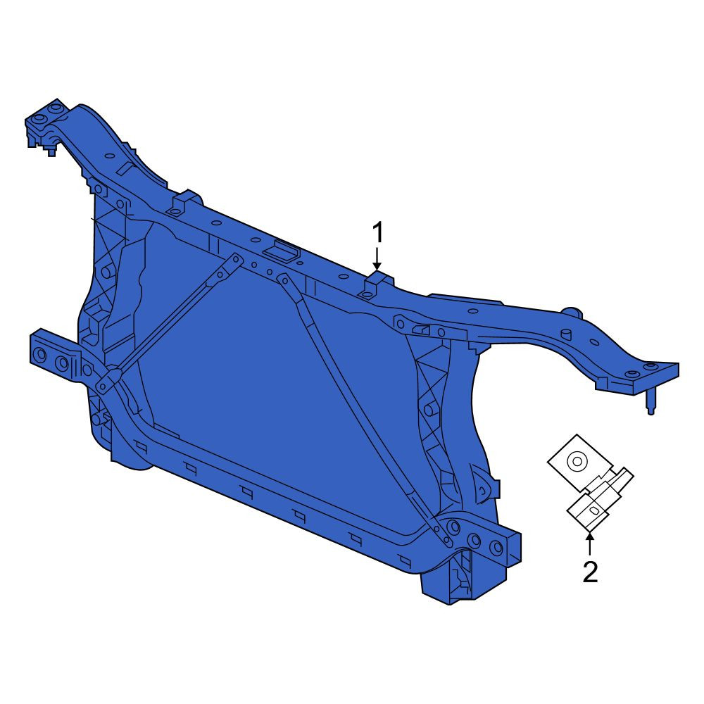 Jeep OE 68617362AA - Front Radiator Support Panel