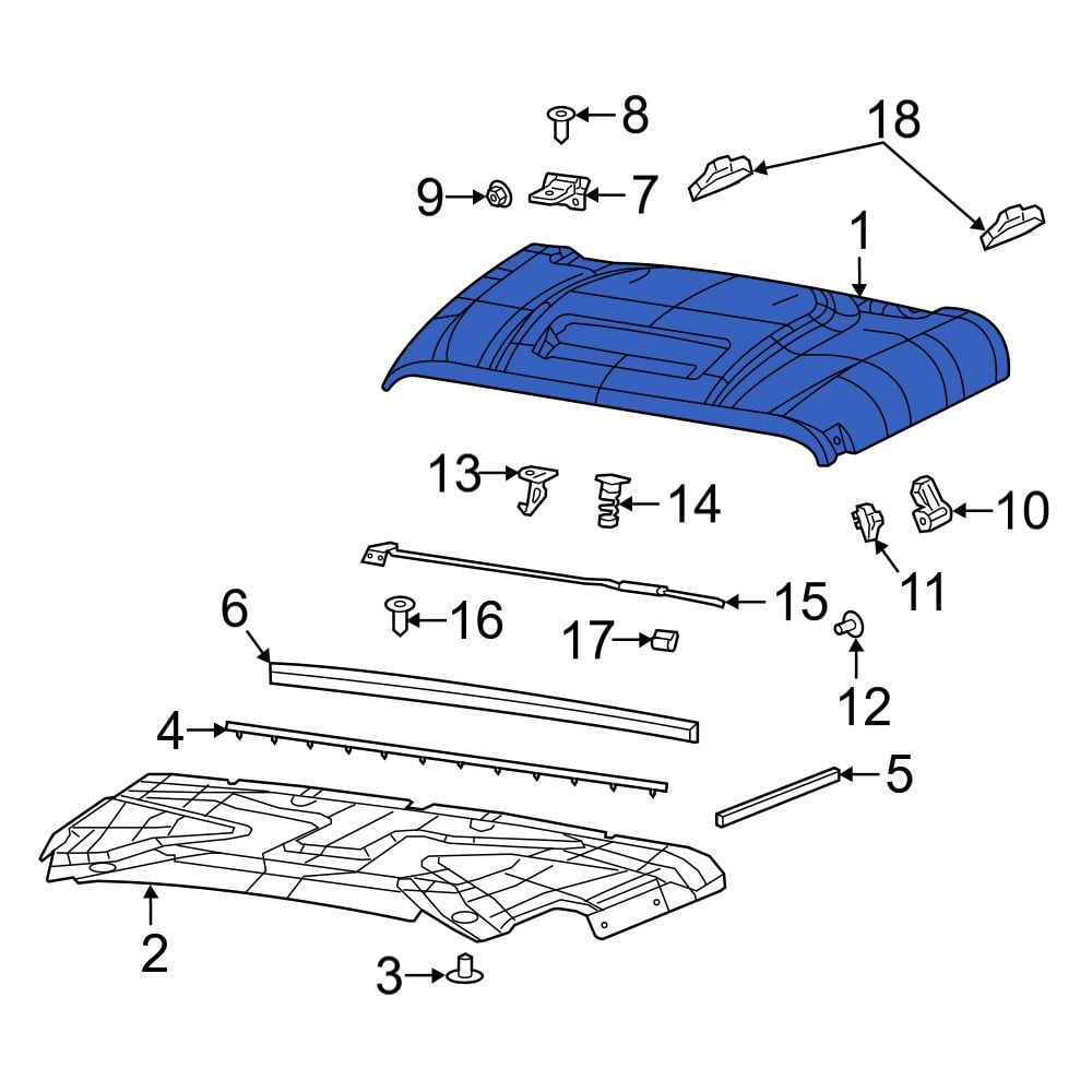 Jeep OE 68338381AD - Front Hood Panel