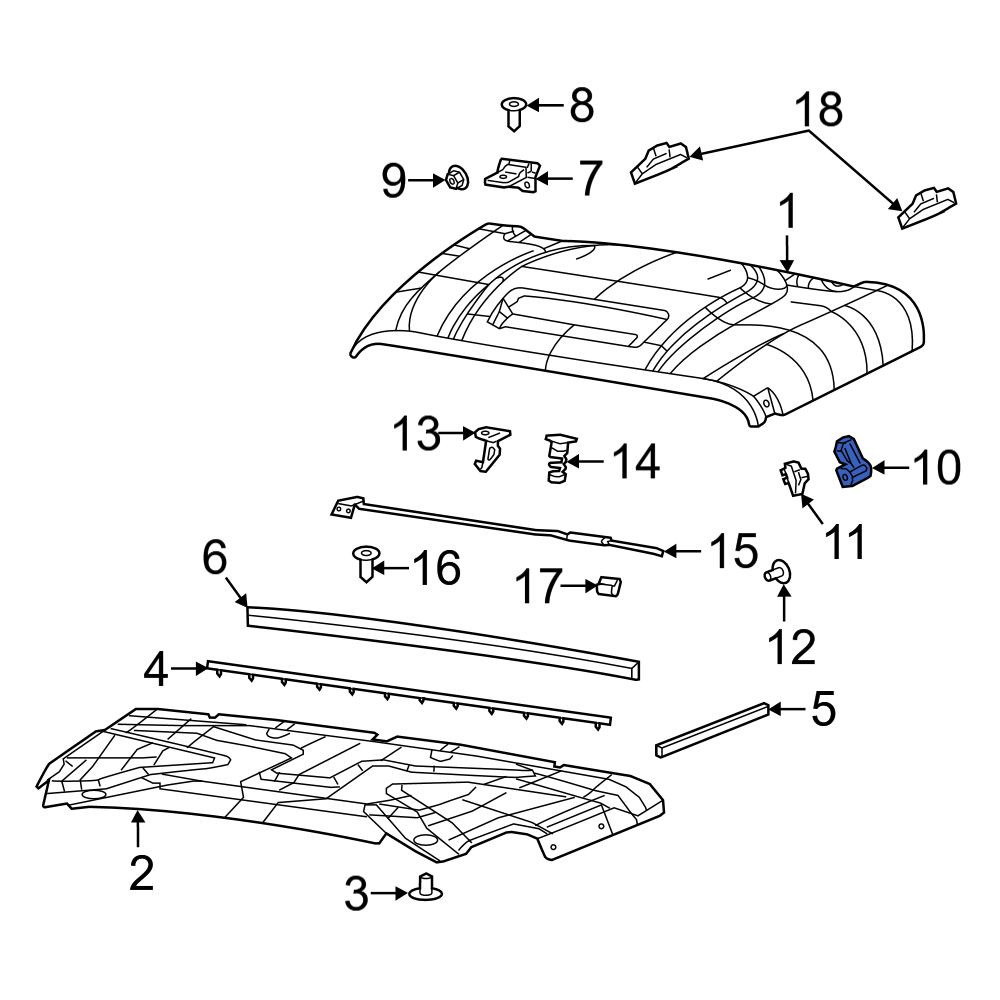 Jeep OE 68240952AF - Front Hood Latch