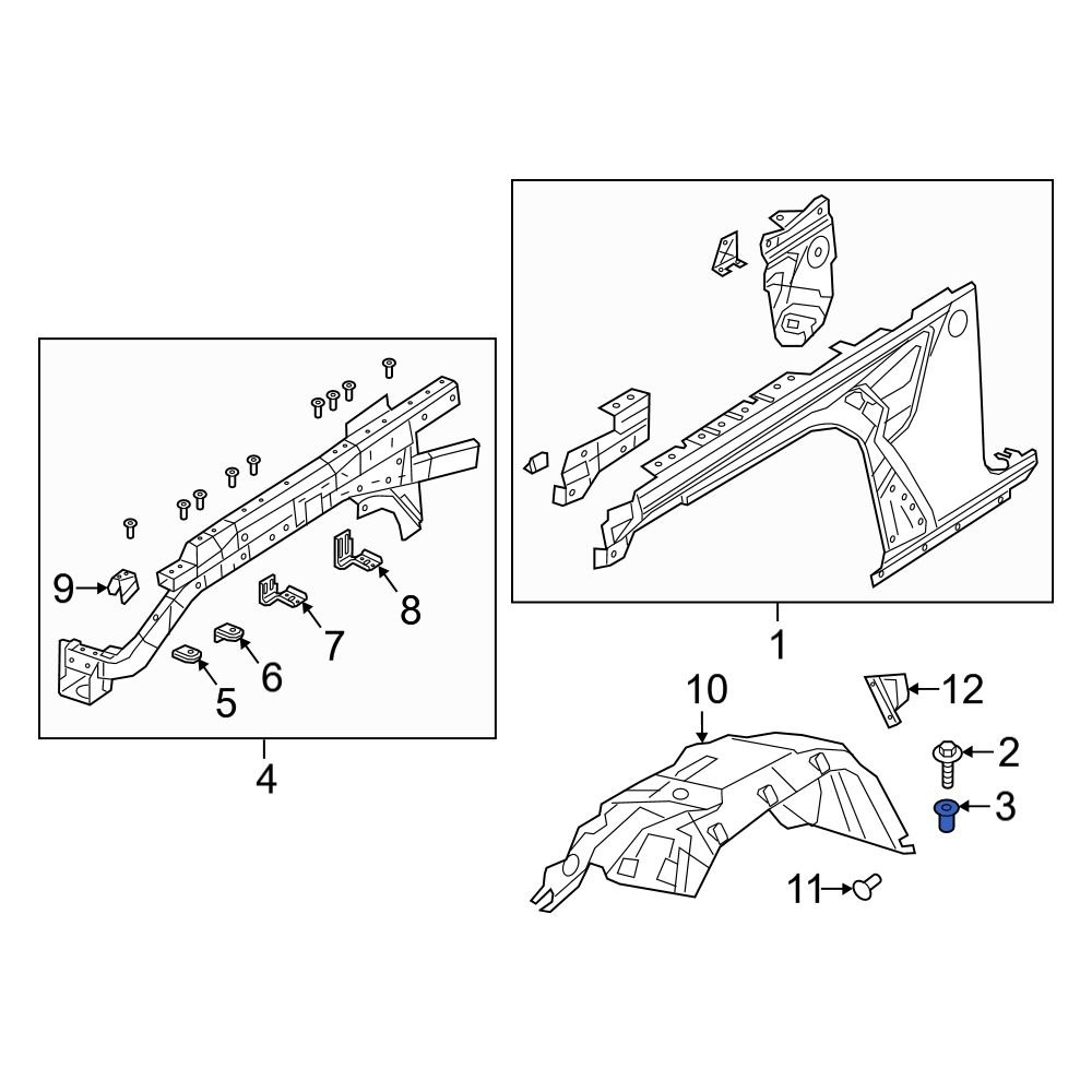 Jeep OE 6513135AA - Fender Nut