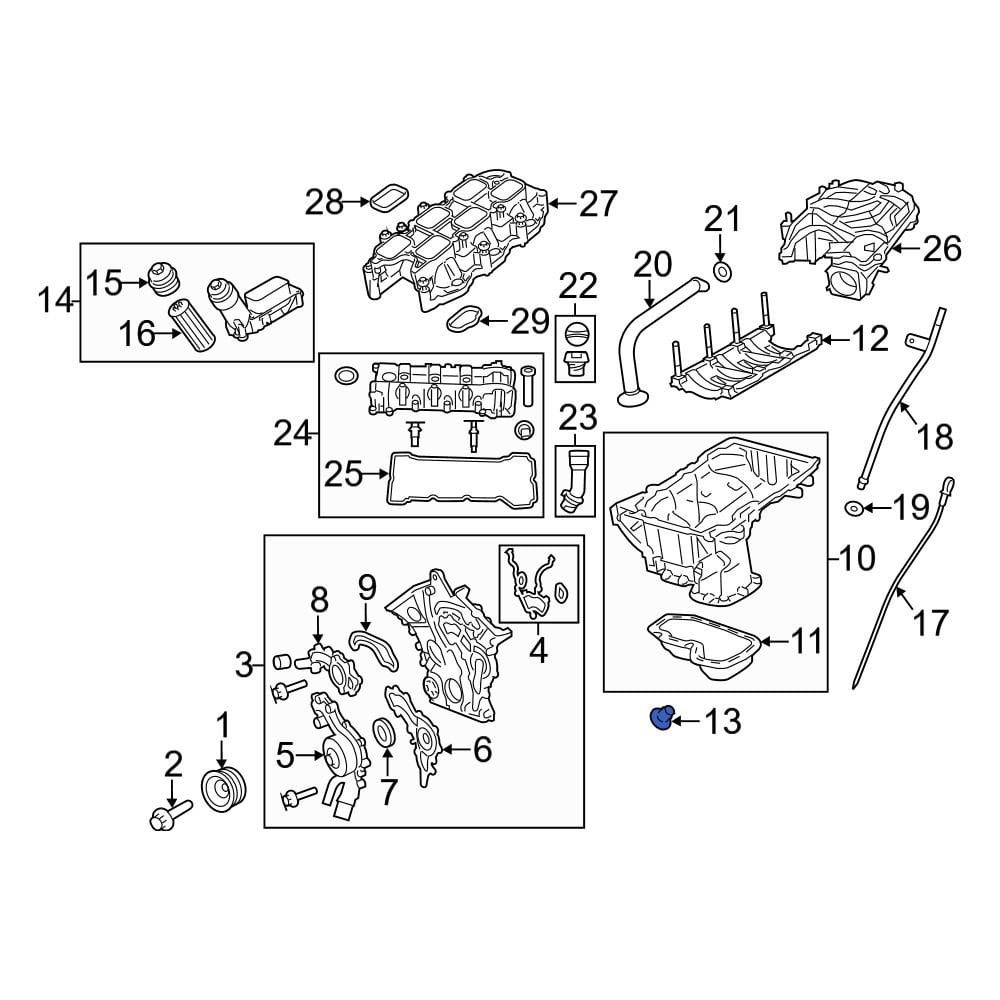 Jeep OE 6513414AA - Engine Oil Drain Plug