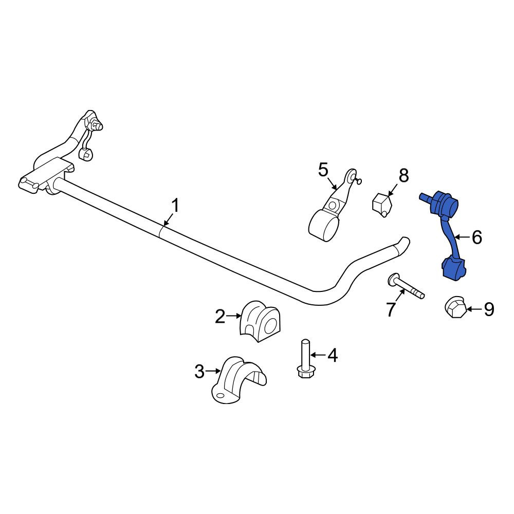 Jeep OE 68293033AC - Front Suspension Stabilizer Bar Link