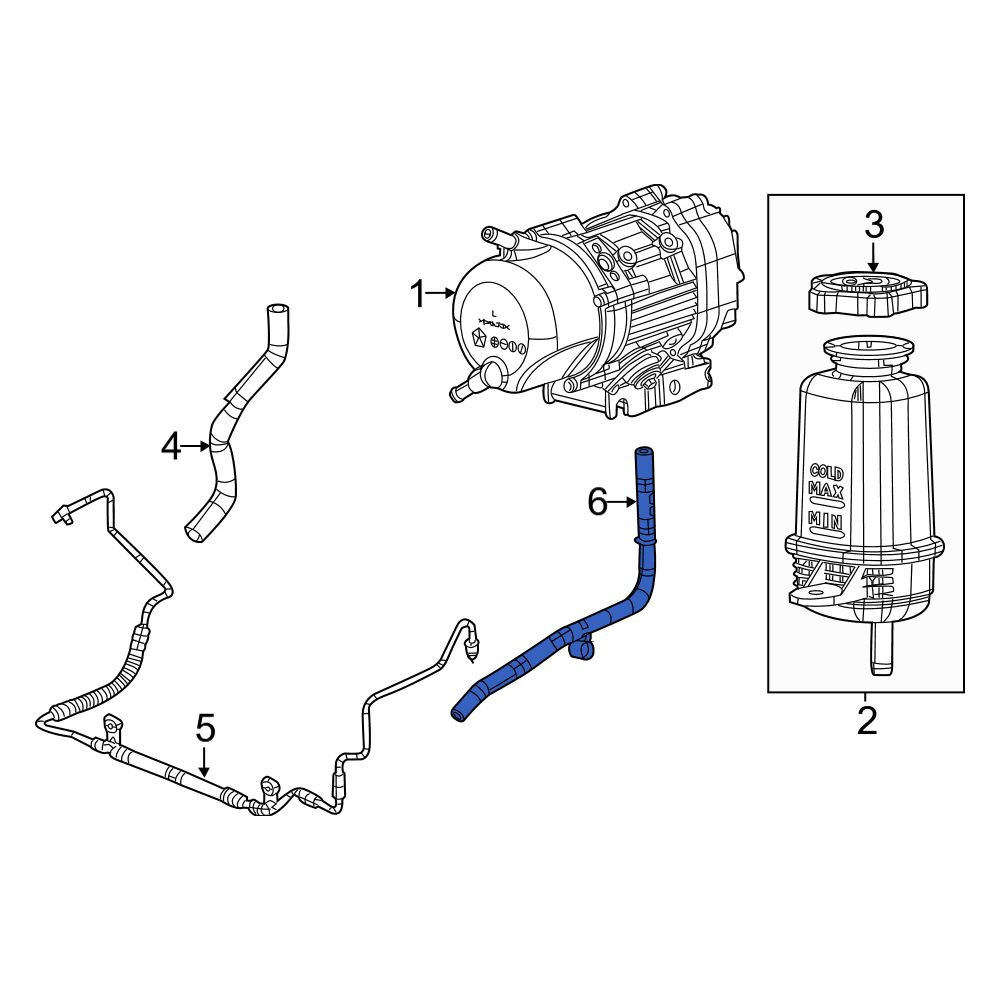 Jeep OE 68436627AD - Power Steering Return Hose