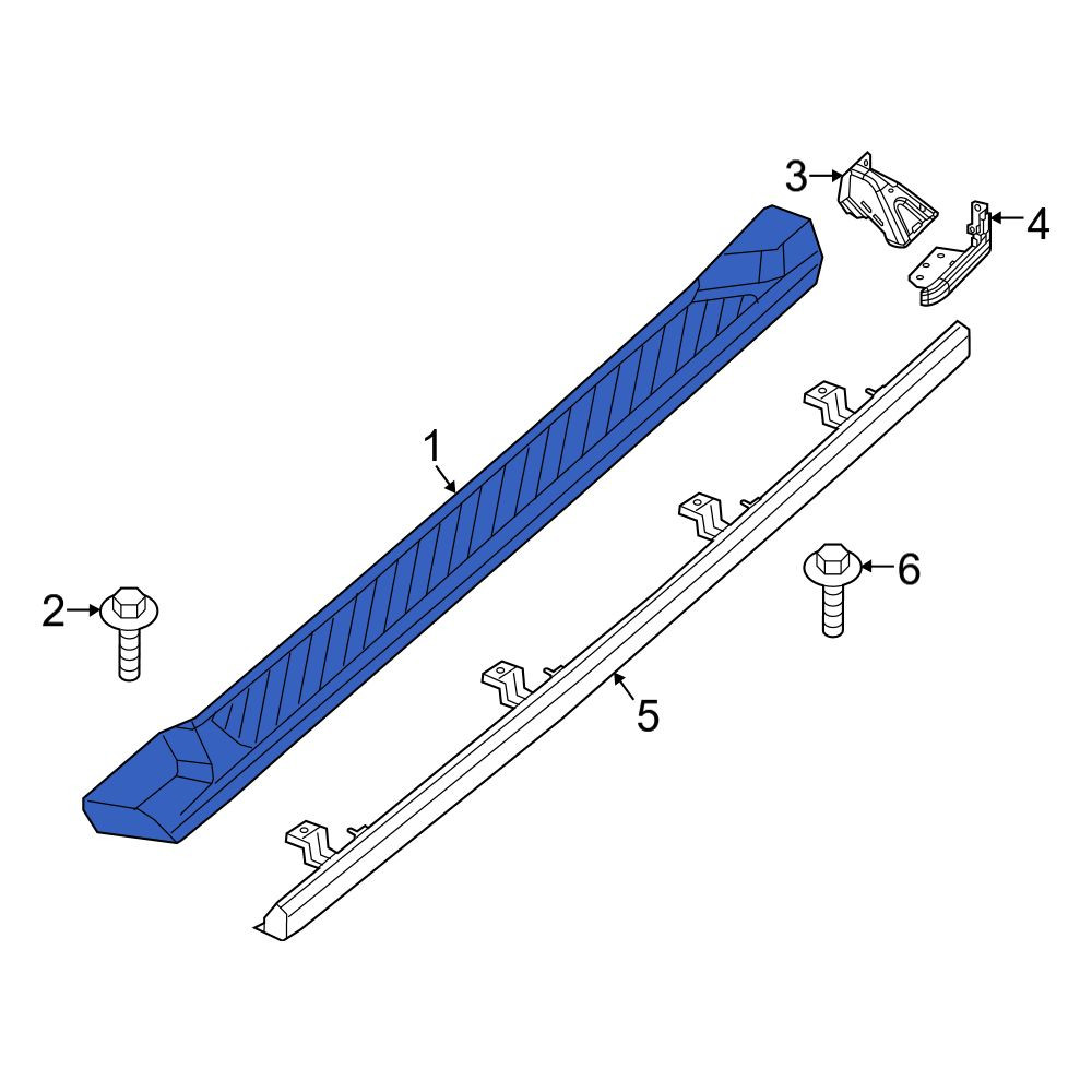 Jeep OE 68341197AA - Left Running Board Step Pad