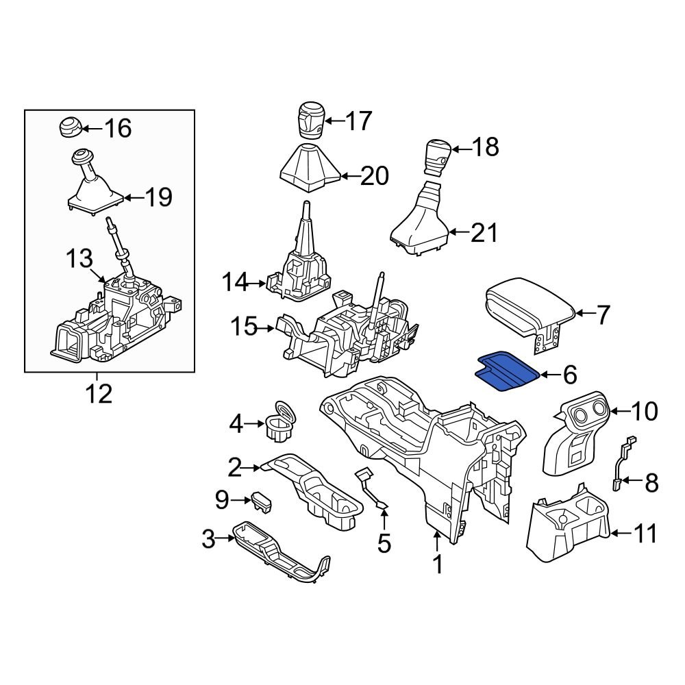 Jeep OE 6BW30TX7AA - Console Mat