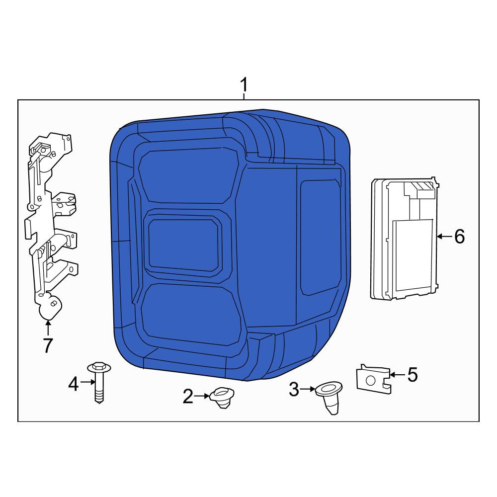 Jeep OE 68338385AH - Rear Left Tail Light Assembly