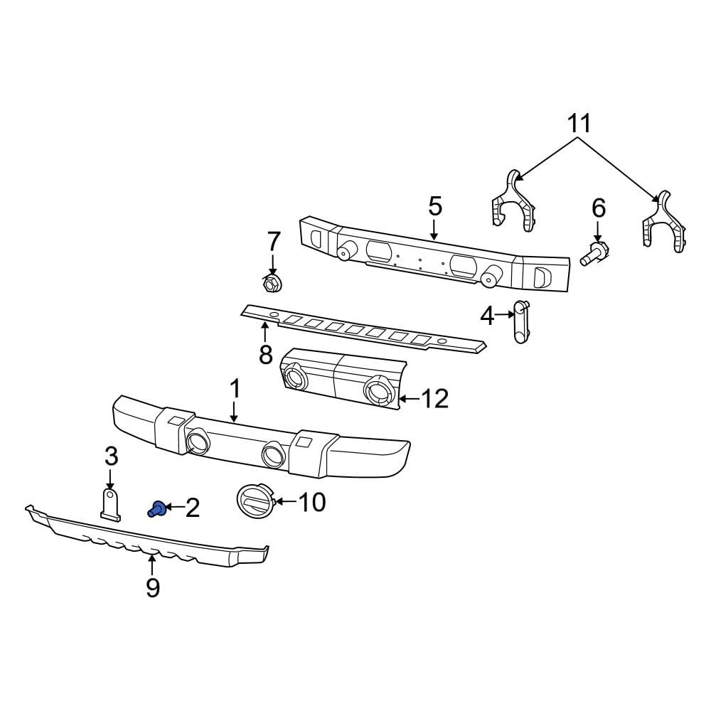 Jeep OE 6502625 - Front Bumper Cover Retainer