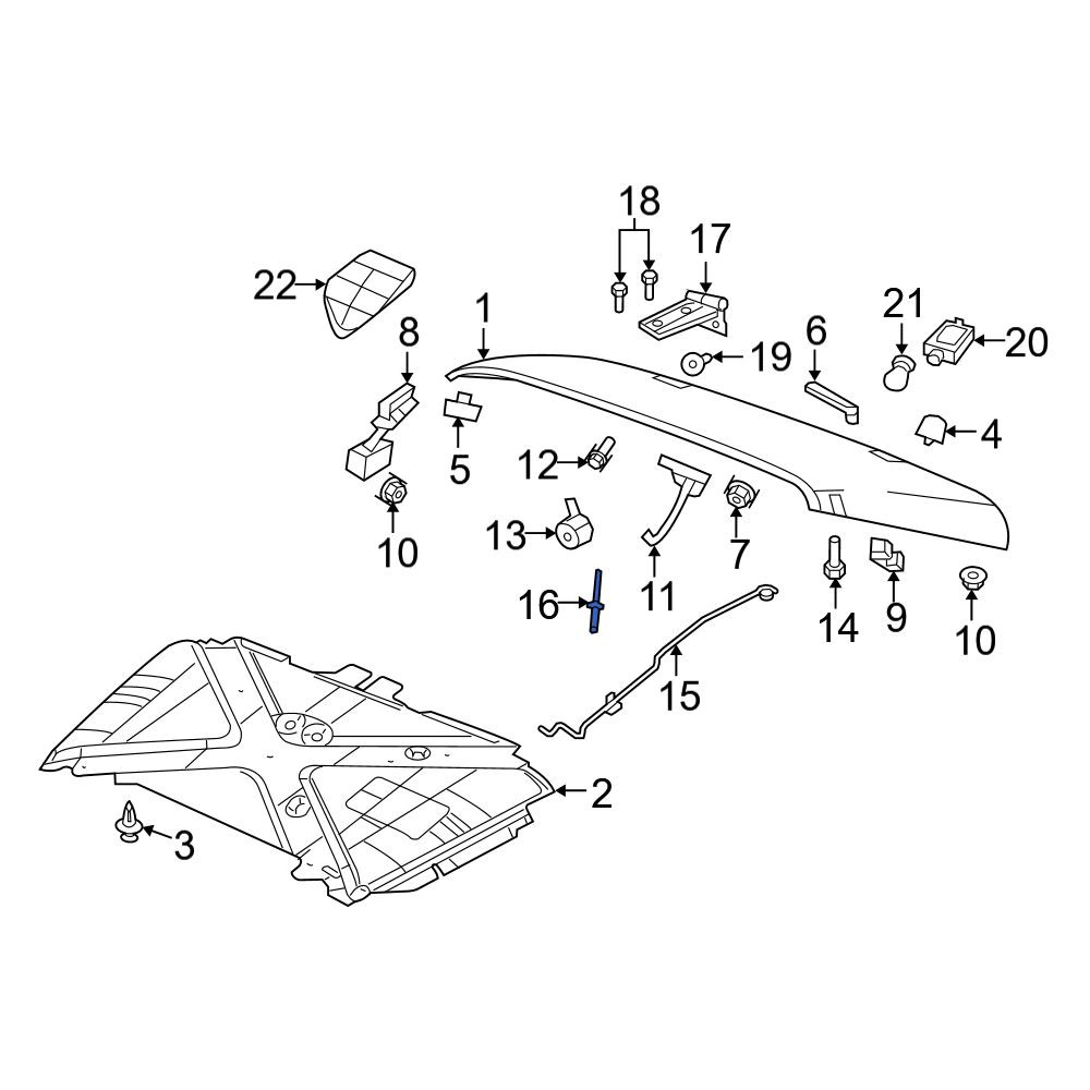 Jeep OE 6506007AA - Wheel Arch Flare Rivet