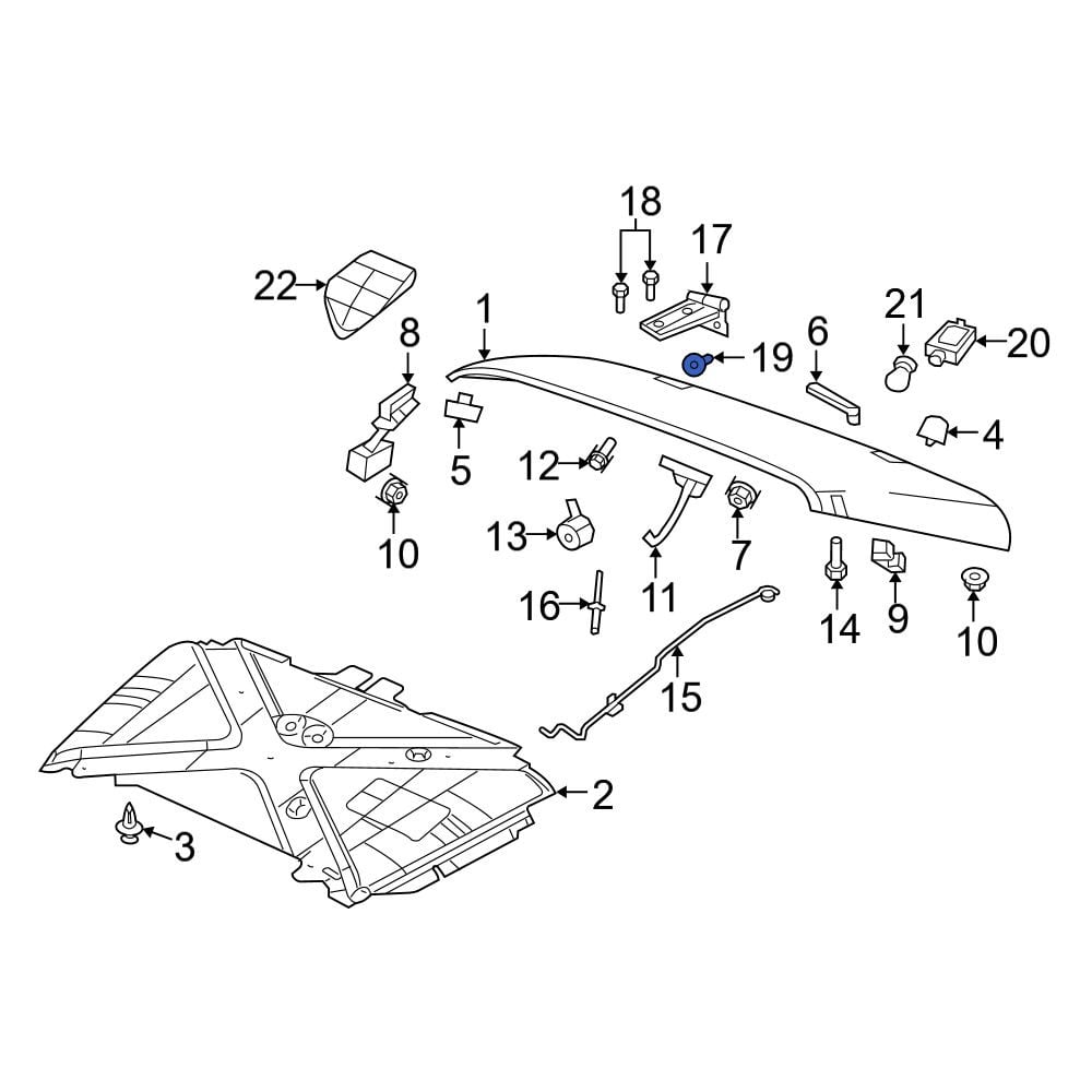 Jeep OE 6509101AA - Hood Hinge Bolt