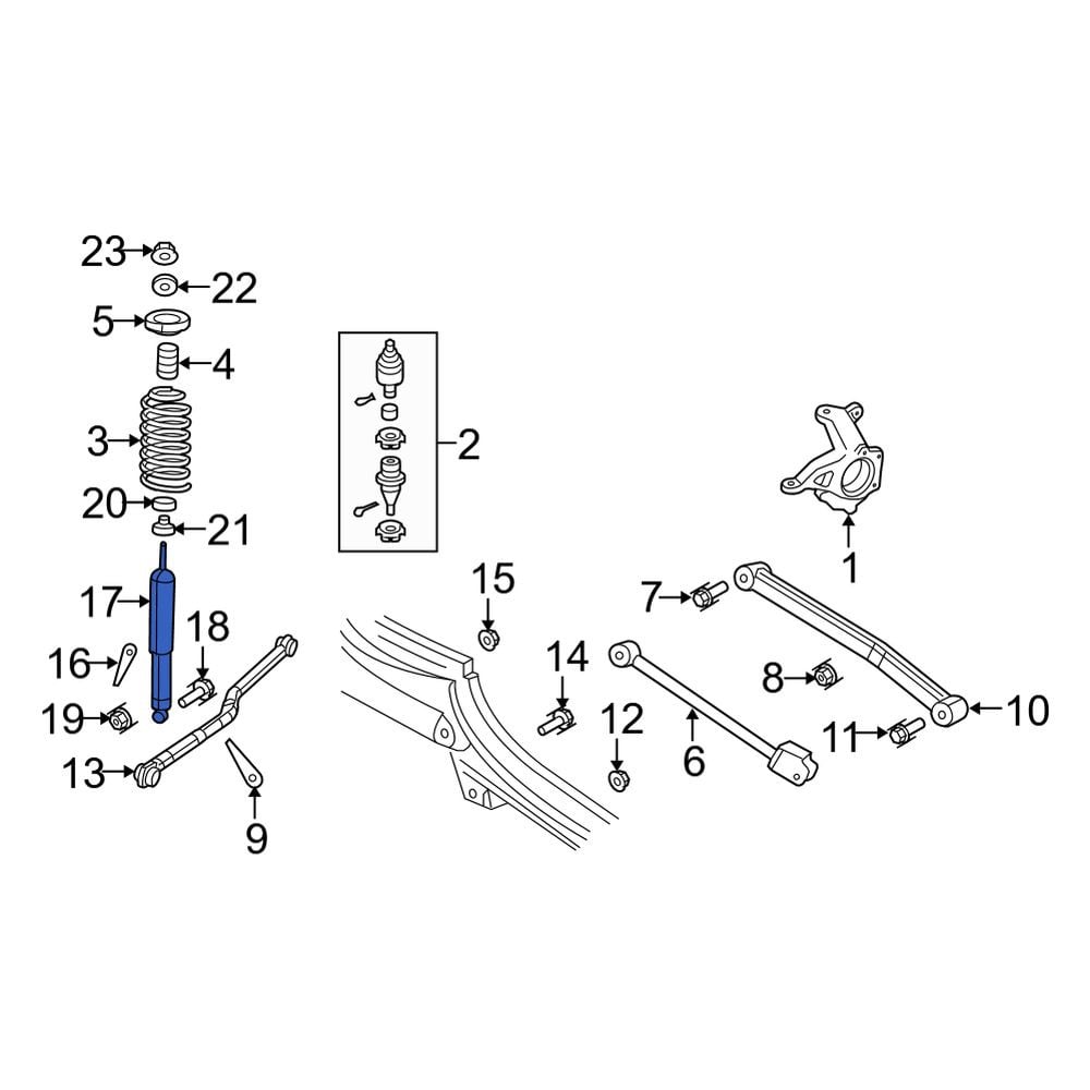 Jeep OE 68087359AG - Front Suspension Shock Absorber
