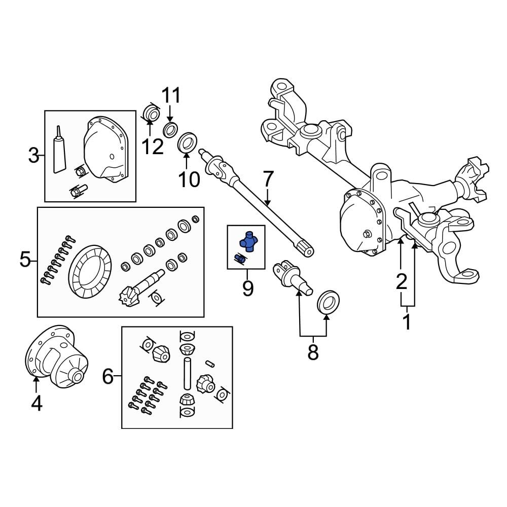 Jeep OE 4137757 - Front Drive Axle Shaft Universal Joint
