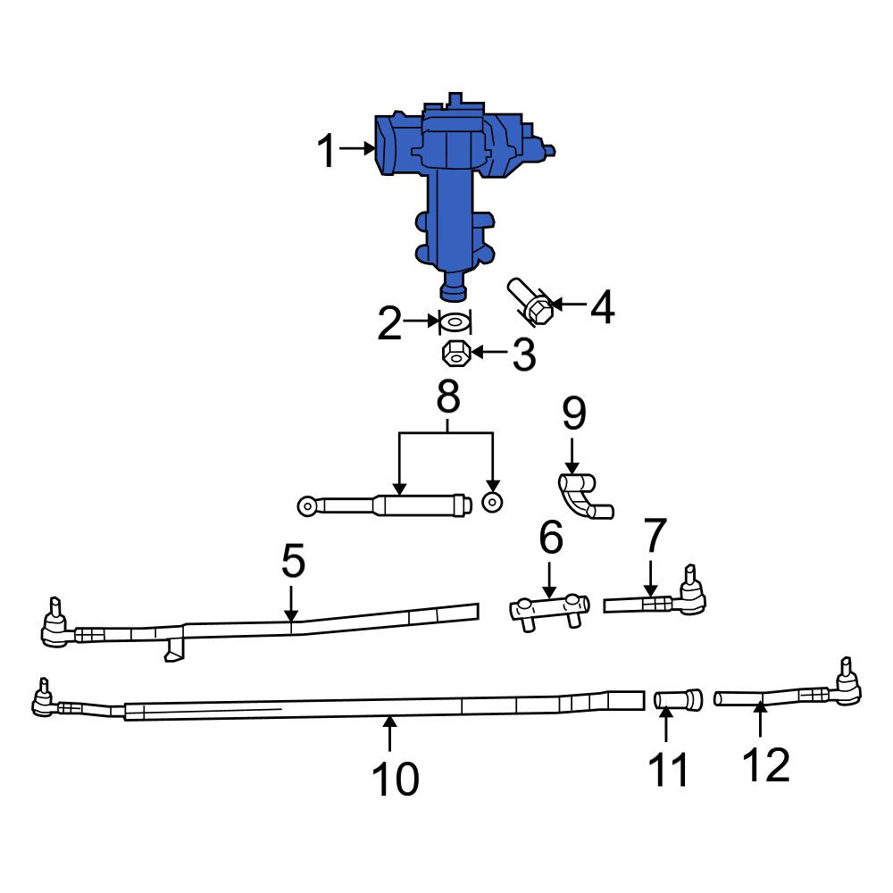 Jeep OE 52126348AE - Steering Gear Box