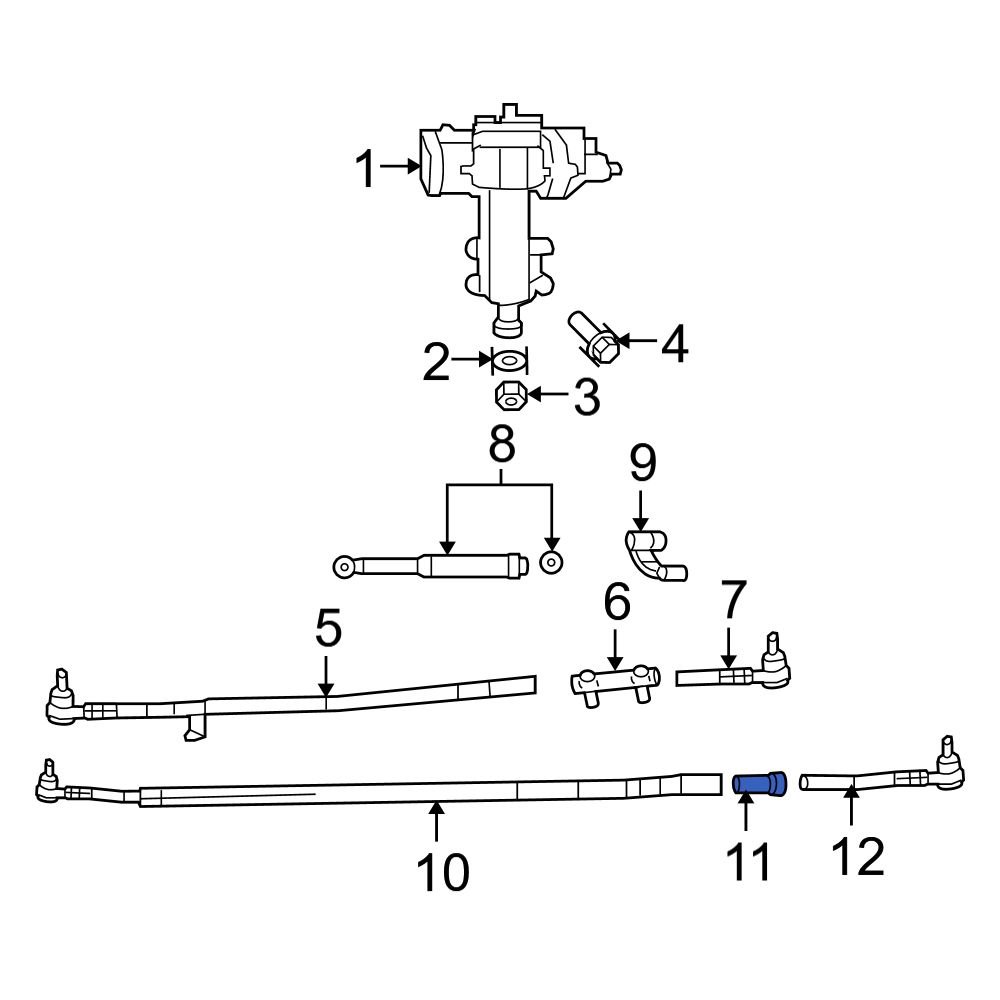 Jeep OE 52060054AB - Steering Tie Rod End Adjusting Sleeve