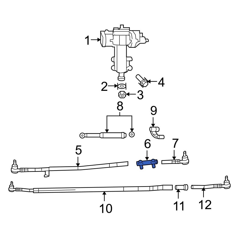 Jeep OE 52060054AB - Steering Tie Rod End Adjusting Sleeve