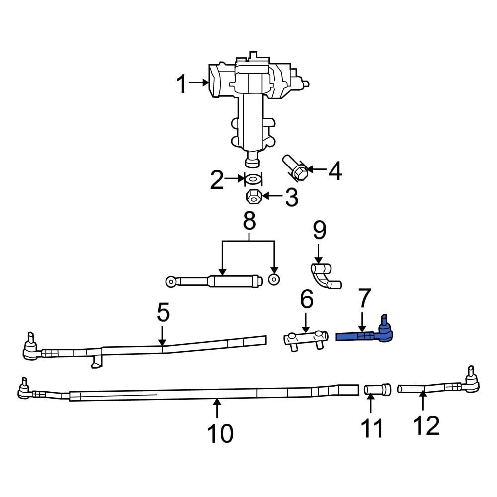 Jeep OE 52060053AE - Left Steering Tie Rod End