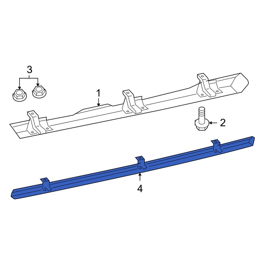 Jeep OE 82210575AH - Running Board Reinforcement