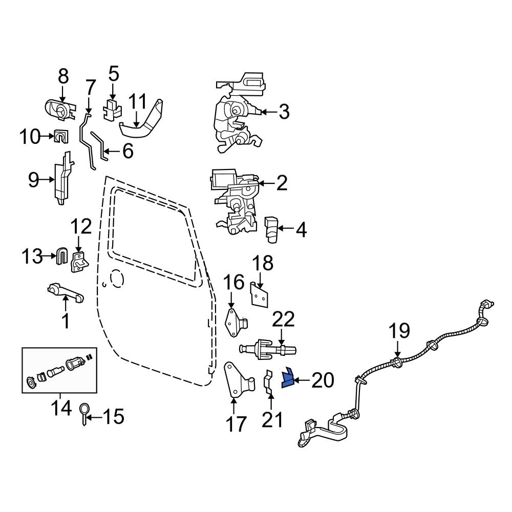 Jeep OE 55397400AD - Inner Door Check Bracket