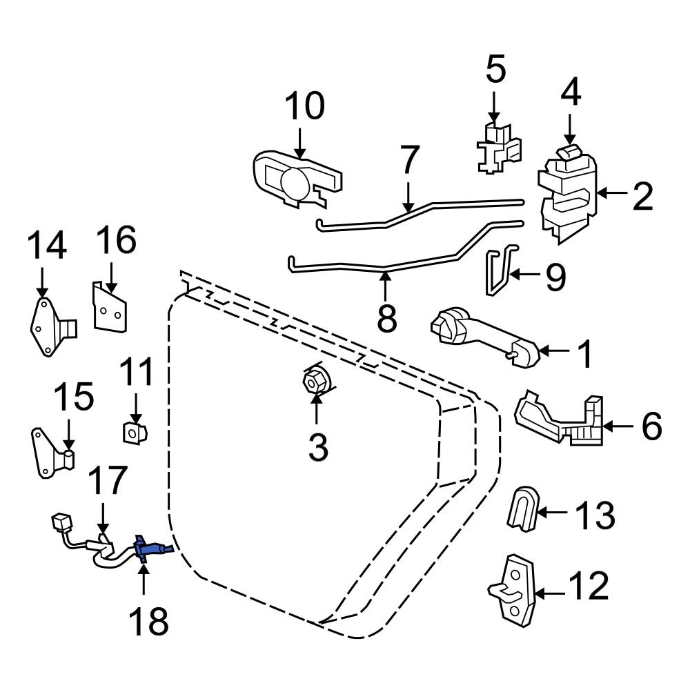 Jeep OE 55397012AA - Outer Door Check Bracket