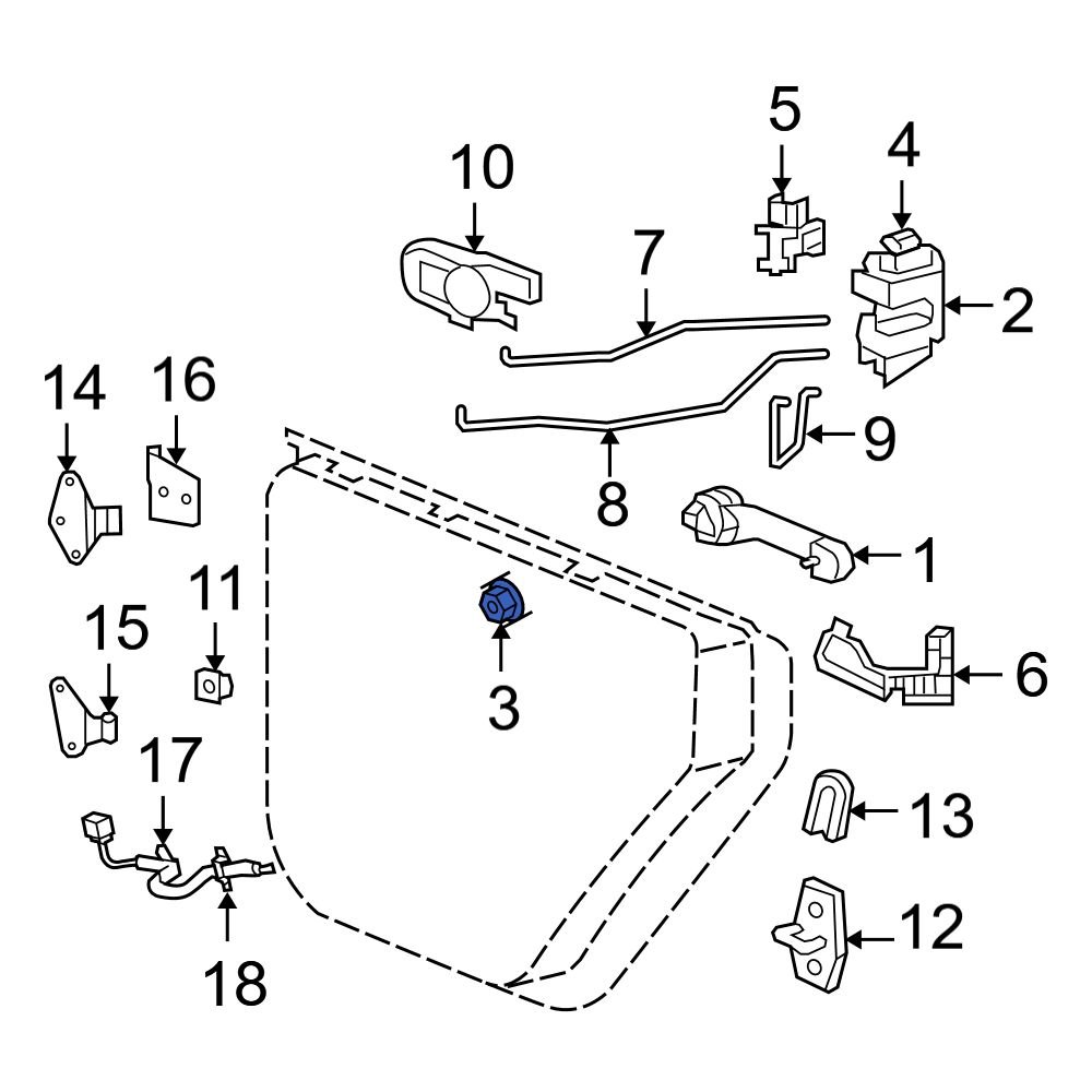 Jeep OE 6510416AA - Grille Nut