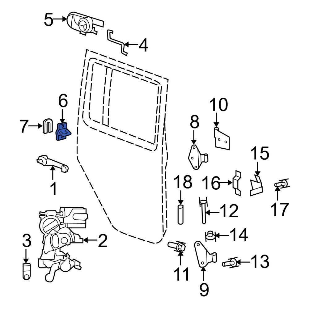 Jeep OE 4589050AB - Rear Door Lock Striker Plate