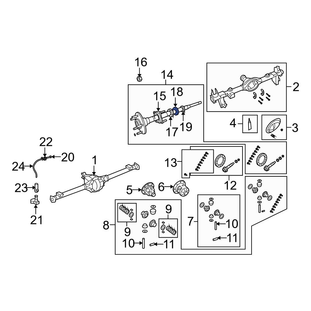 Jeep OE 68499023AA - Rear Drive Axle Shaft Bearing