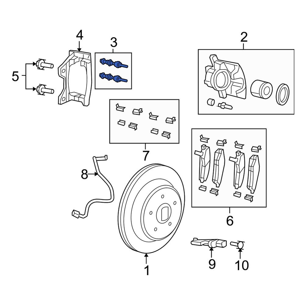 Jeep OE 68003777AA - Rear Disc Brake Caliper Pin