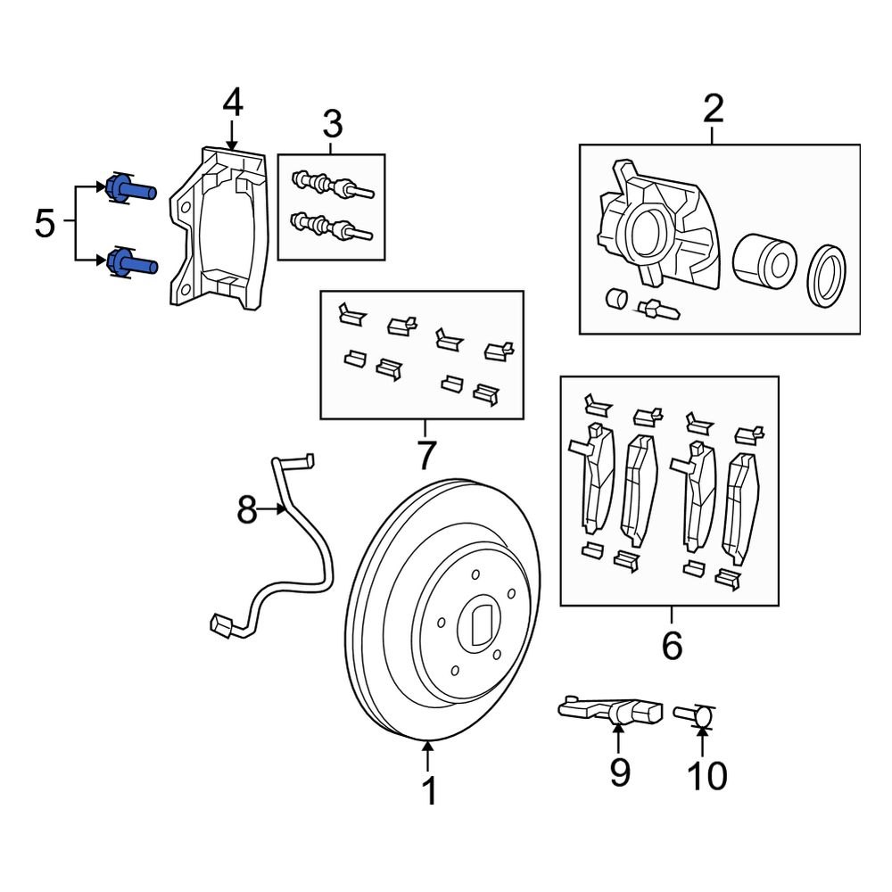Jeep OE 6513551AA - Rear Disc Brake Caliper Anchor Plate Bolt