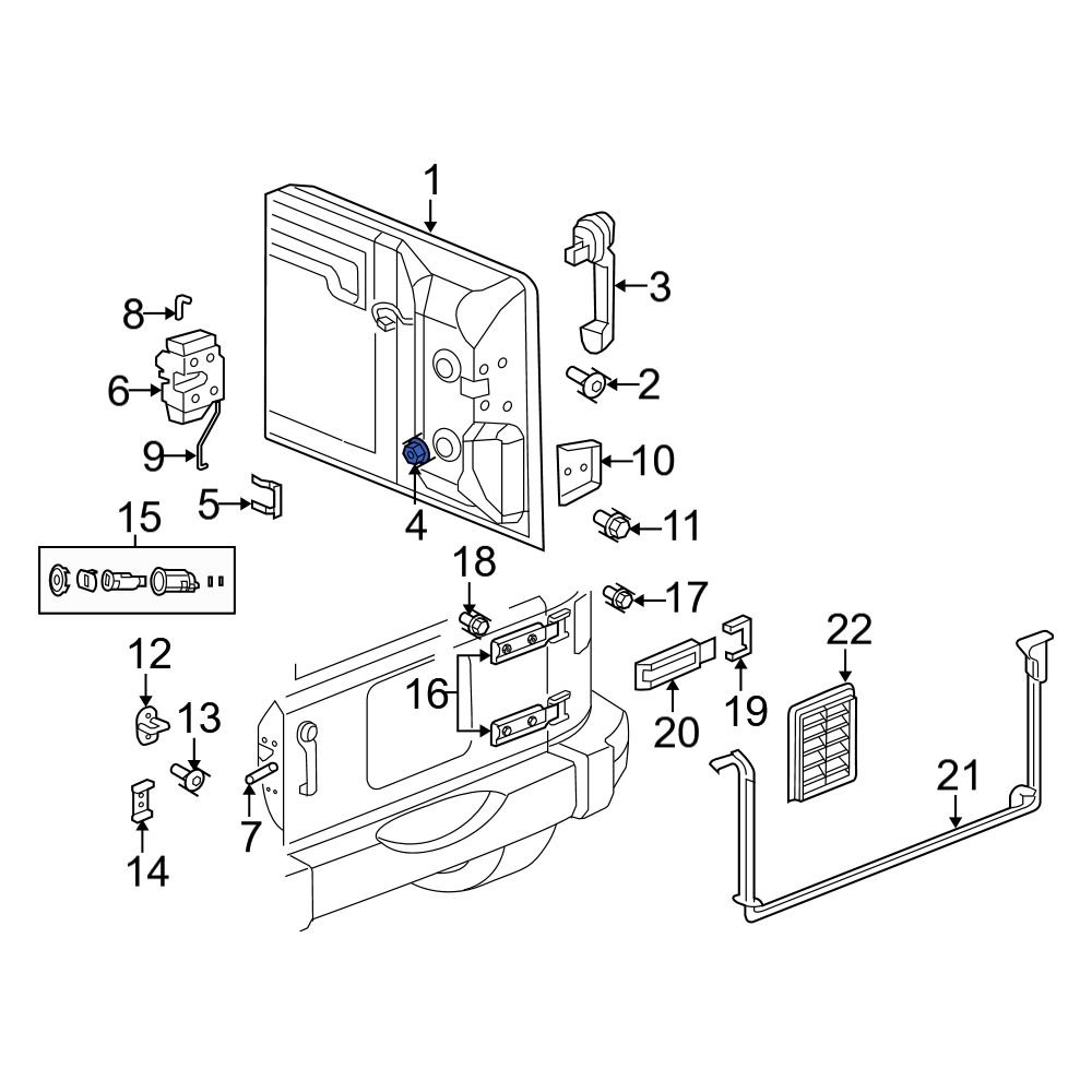 Jeep OE 6510416AA - Grille Nut
