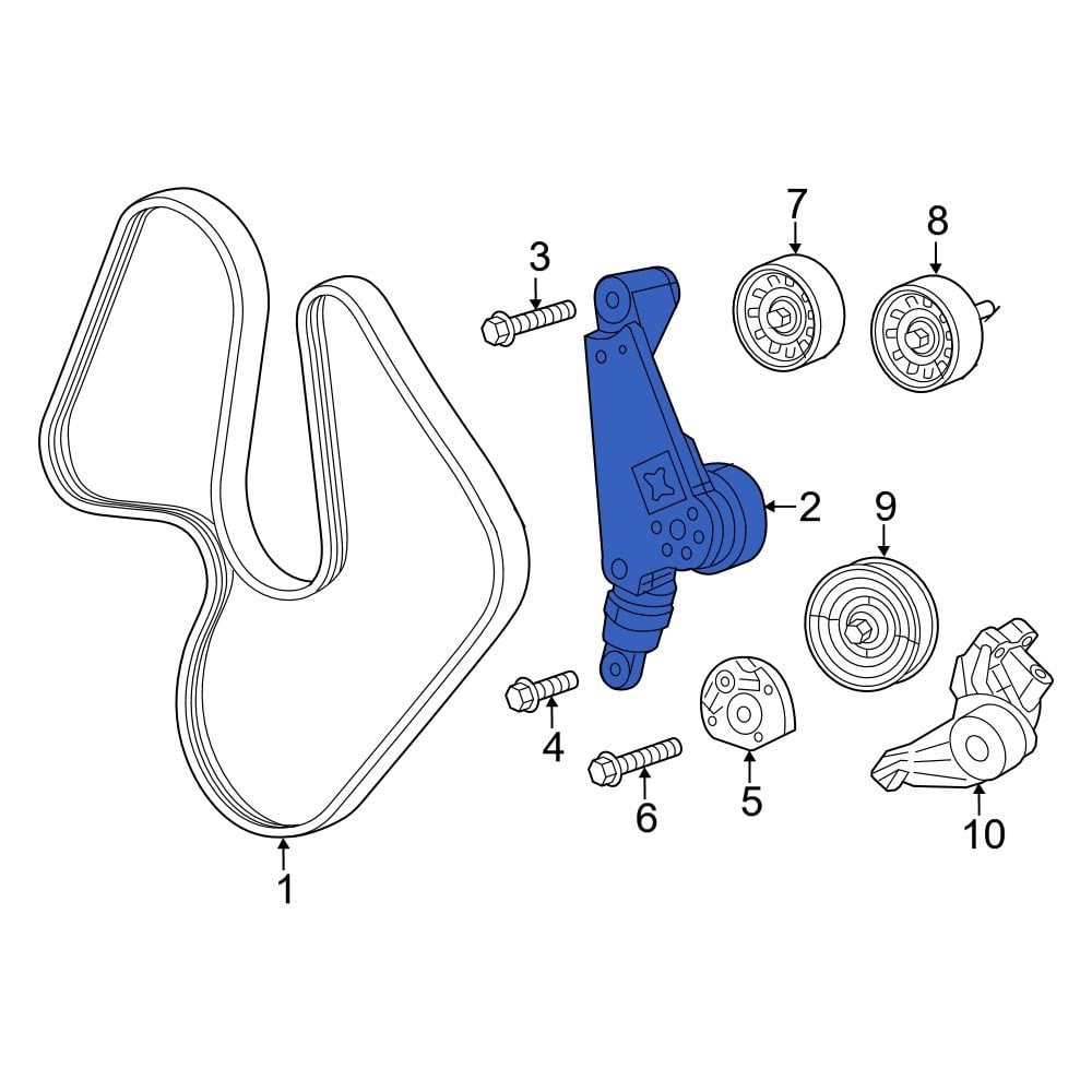 Jeep OE 4627038AA - Accessory Drive Belt Tensioner Assembly