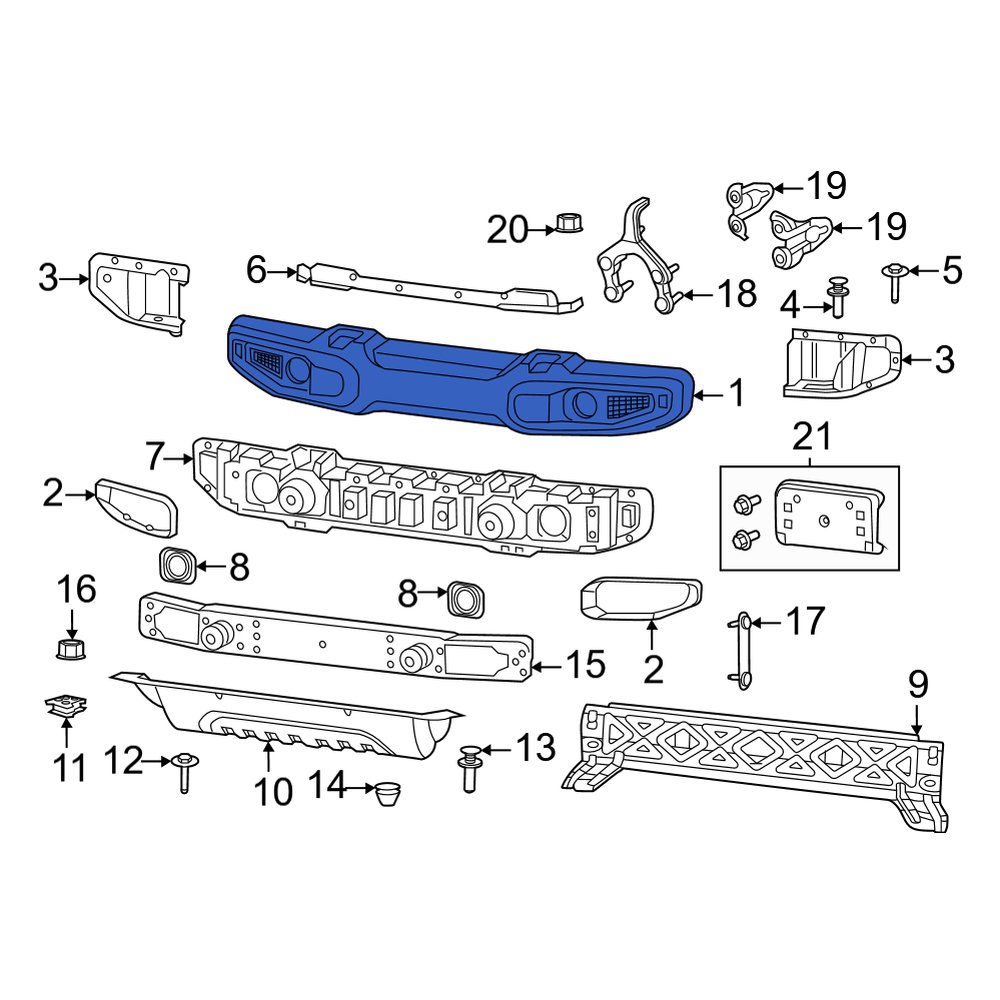 Jeep OE 6ZQ94TZZAA - Front Bumper Cover
