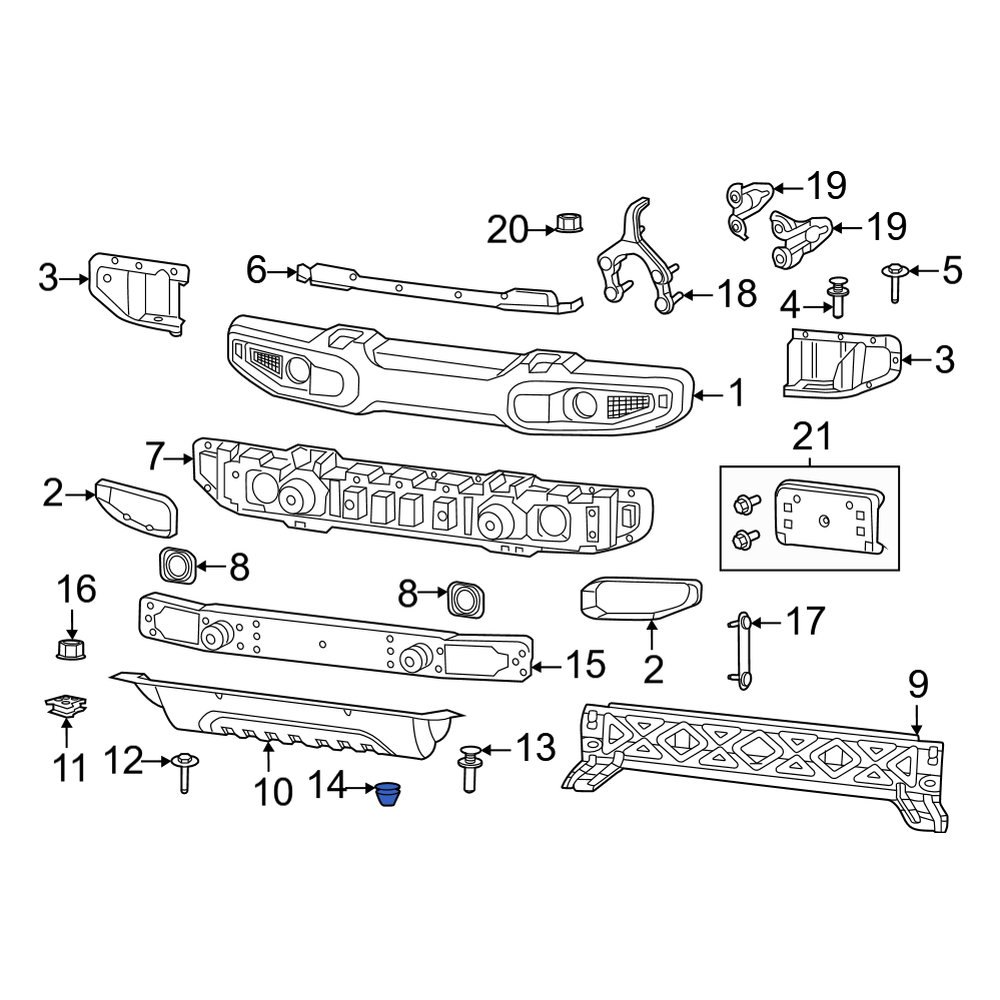 Jeep OE 68293716AC - Front Bumper Impact Bar