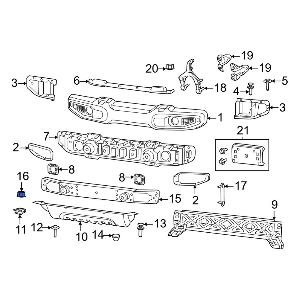 Jeep OE 68340530AA - Front Bumper Cover Reinforcement