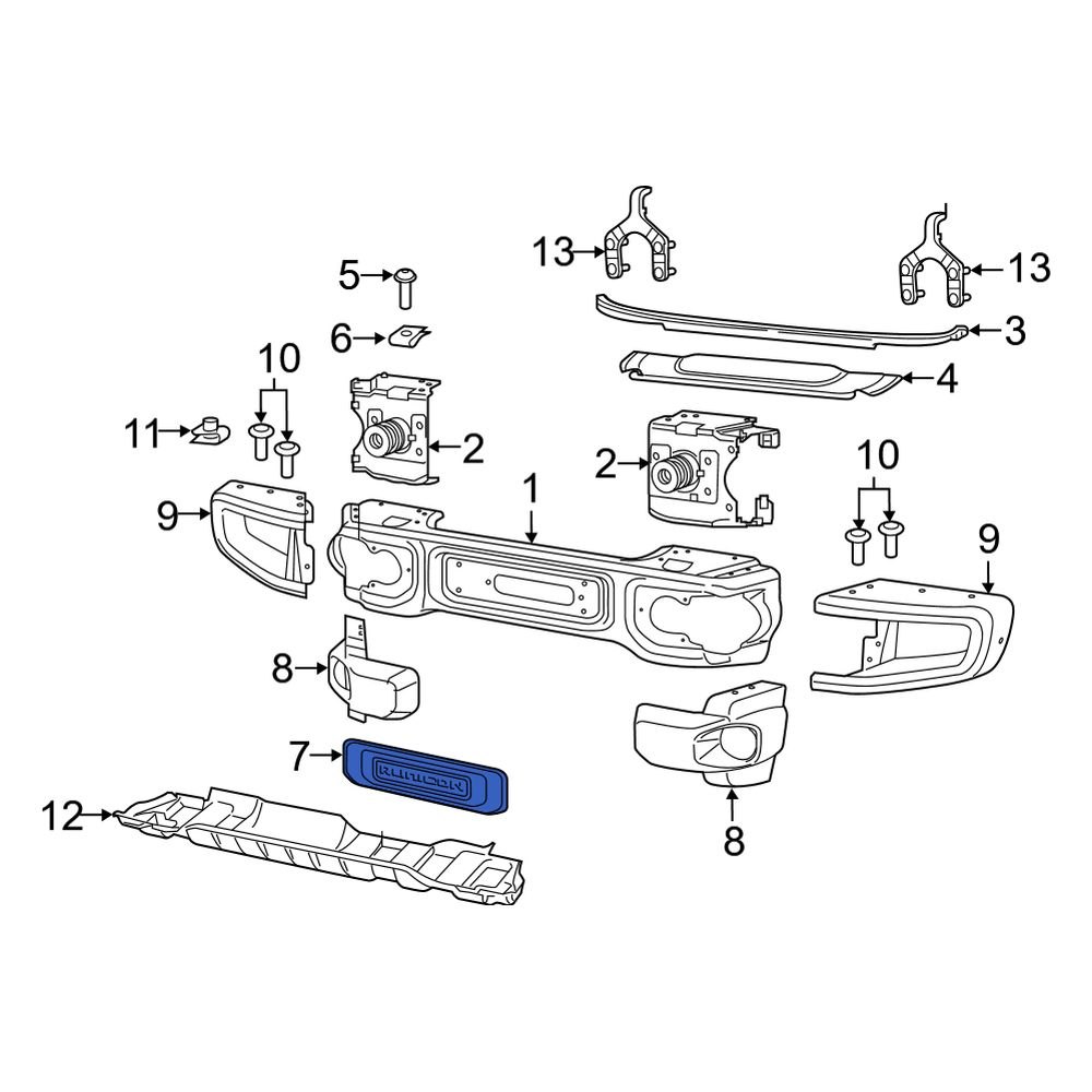 Jeep OE 68567007AB - Front Lower Bumper Cover Spacer Panel