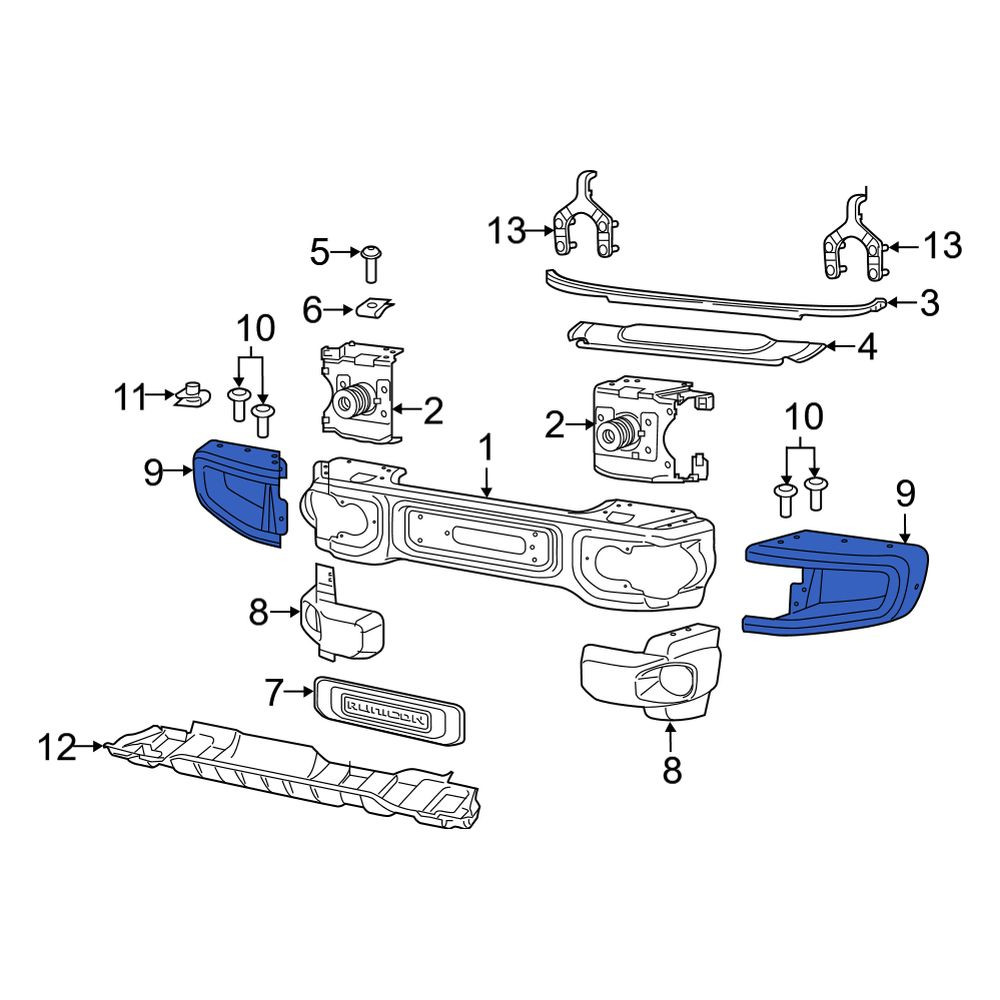 Jeep OE 68385513AA - Front Left Bumper Extension