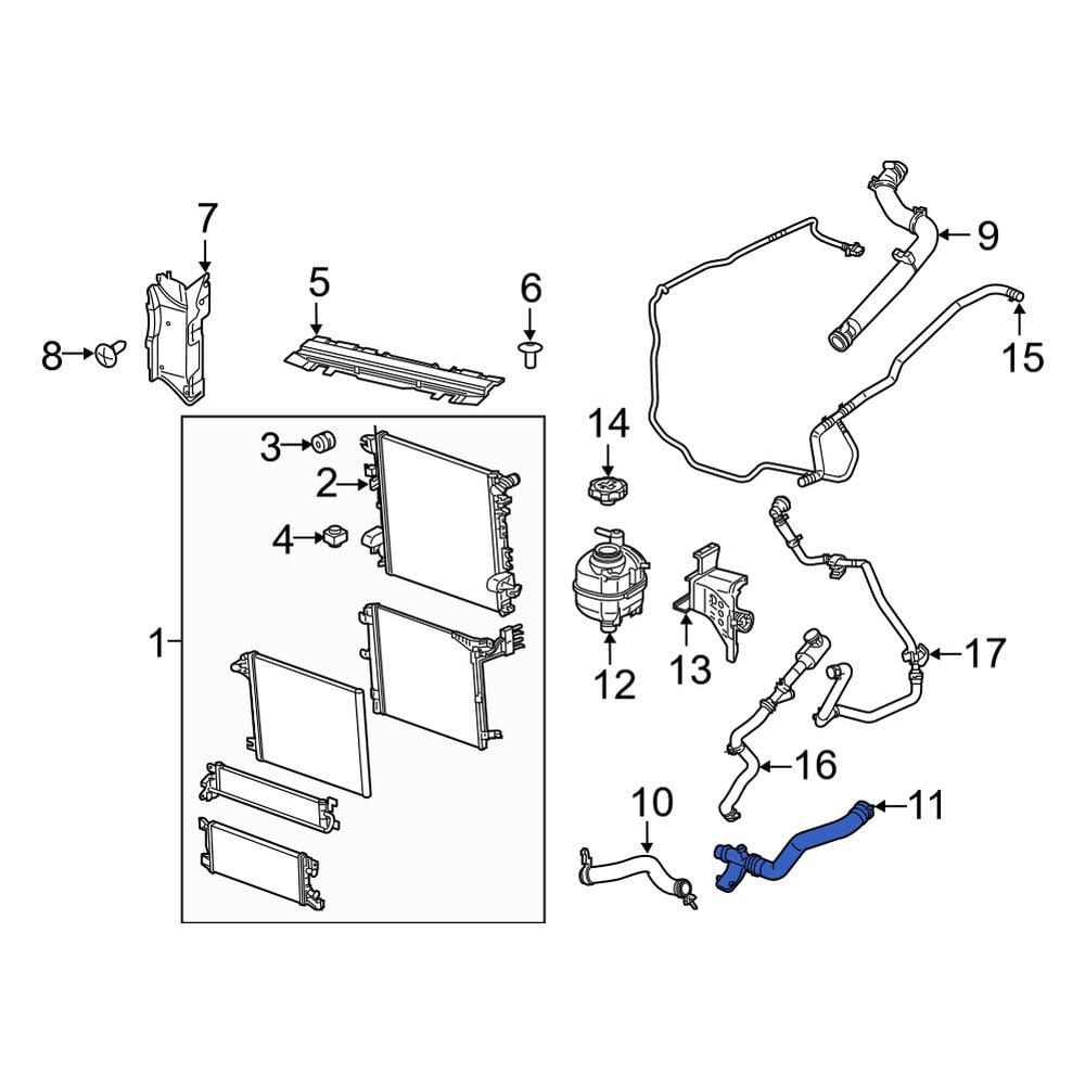 Jeep OE 68280781AD - Upper Radiator Coolant Hose