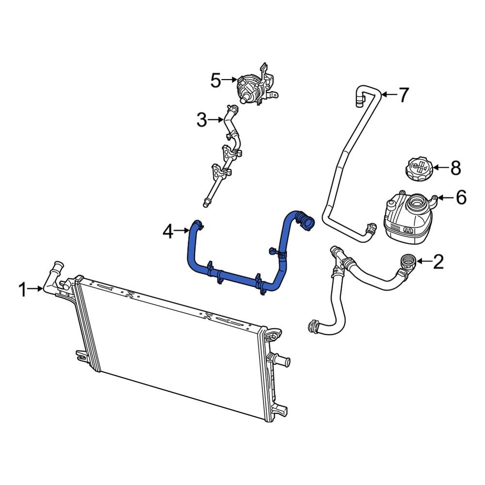 Jeep OE 68280781AD - Upper Radiator Coolant Hose