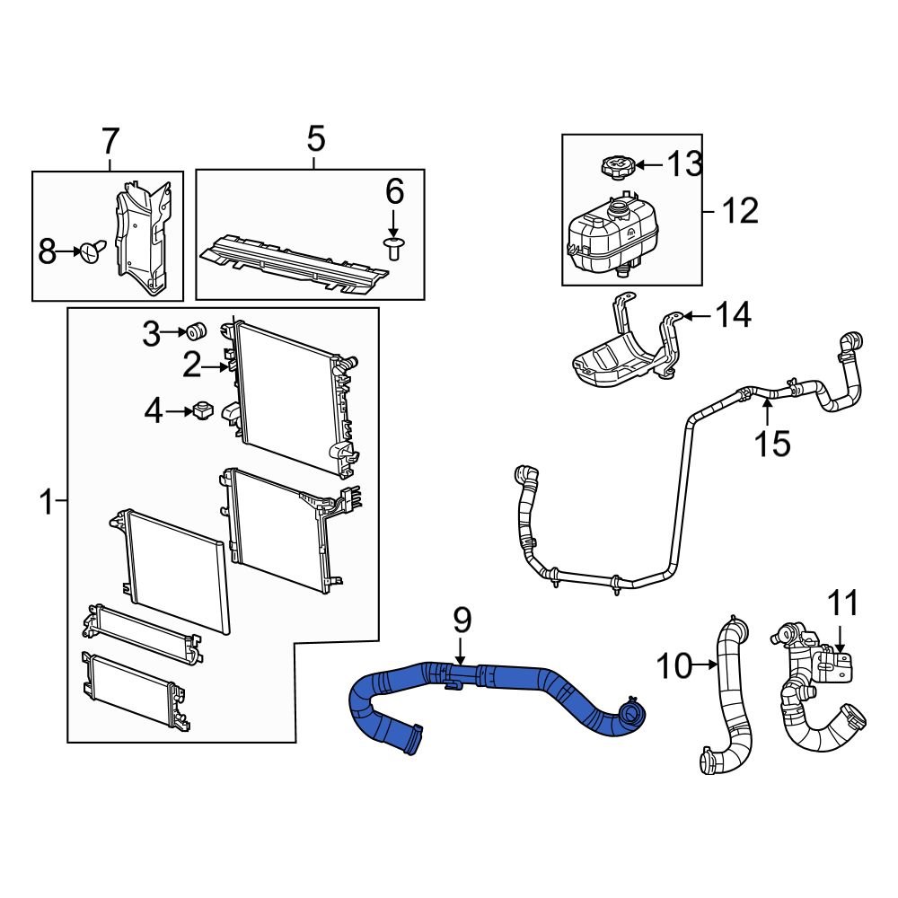 Jeep OE 68481135AE - Upper Radiator Coolant Hose