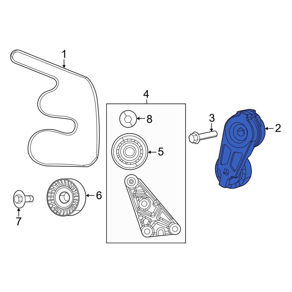 Jeep OE 4861660AA - Accessory Drive Belt Tensioner Assembly