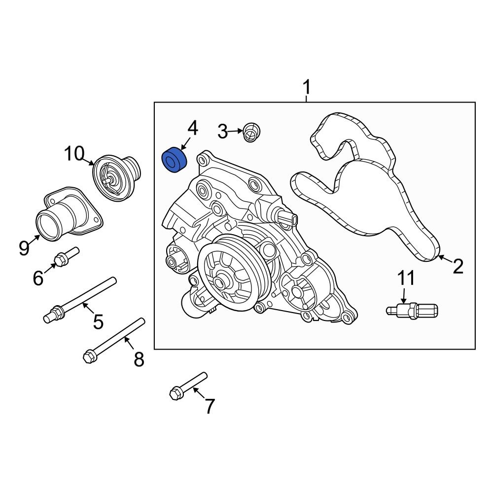 Jeep OE 6034331 - Engine Water Pump Drain Plug