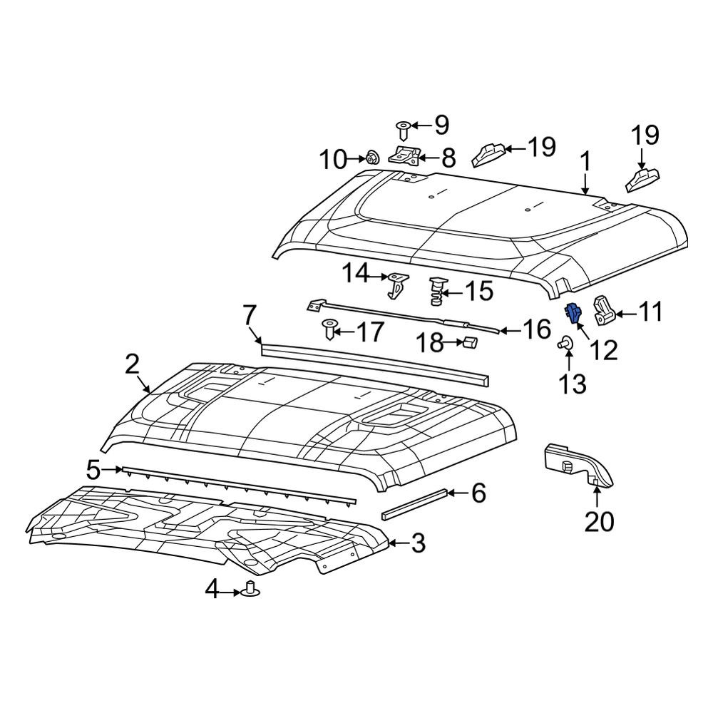 Jeep OE 68240951AC - Hood Latch Bracket