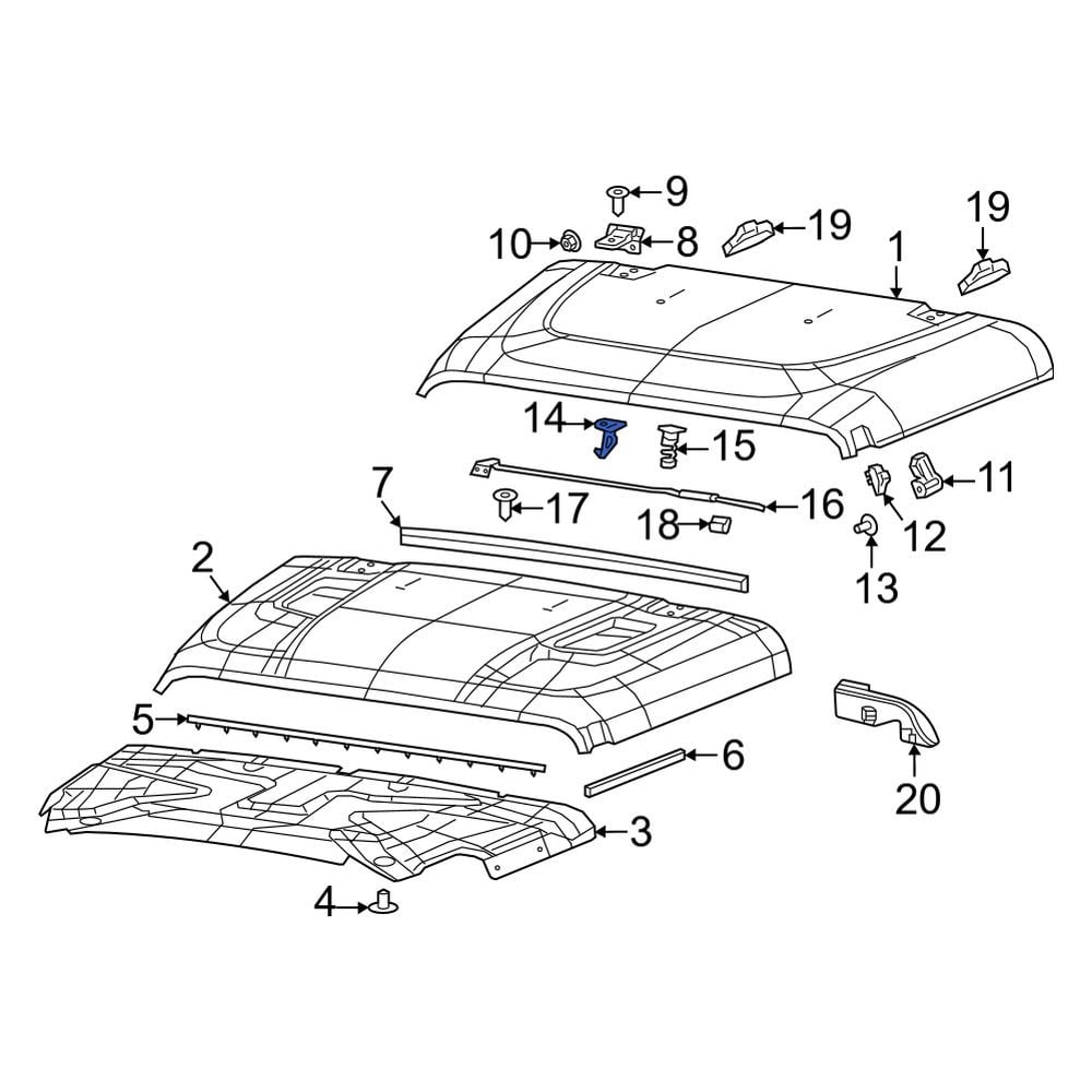 Jeep OE 68284629AC - Front Hood Safety Catch