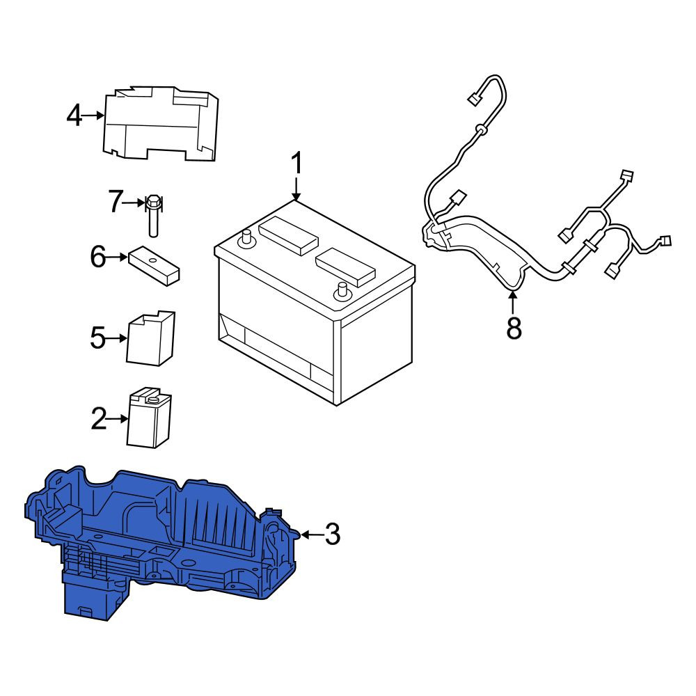 Jeep OE 68472671AA - Battery Tray