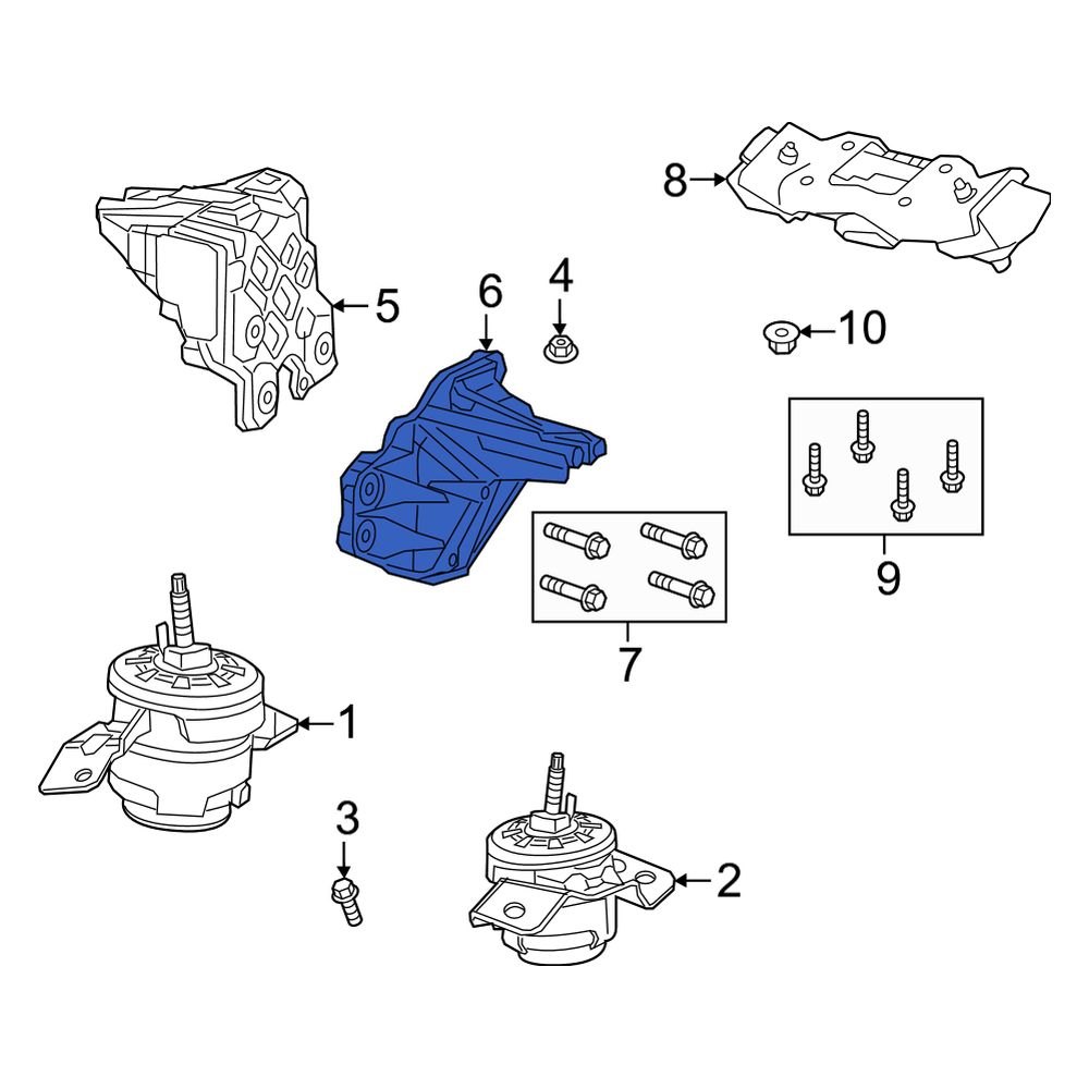 Jeep OE 68480625AA - Left Engine Mount Bracket