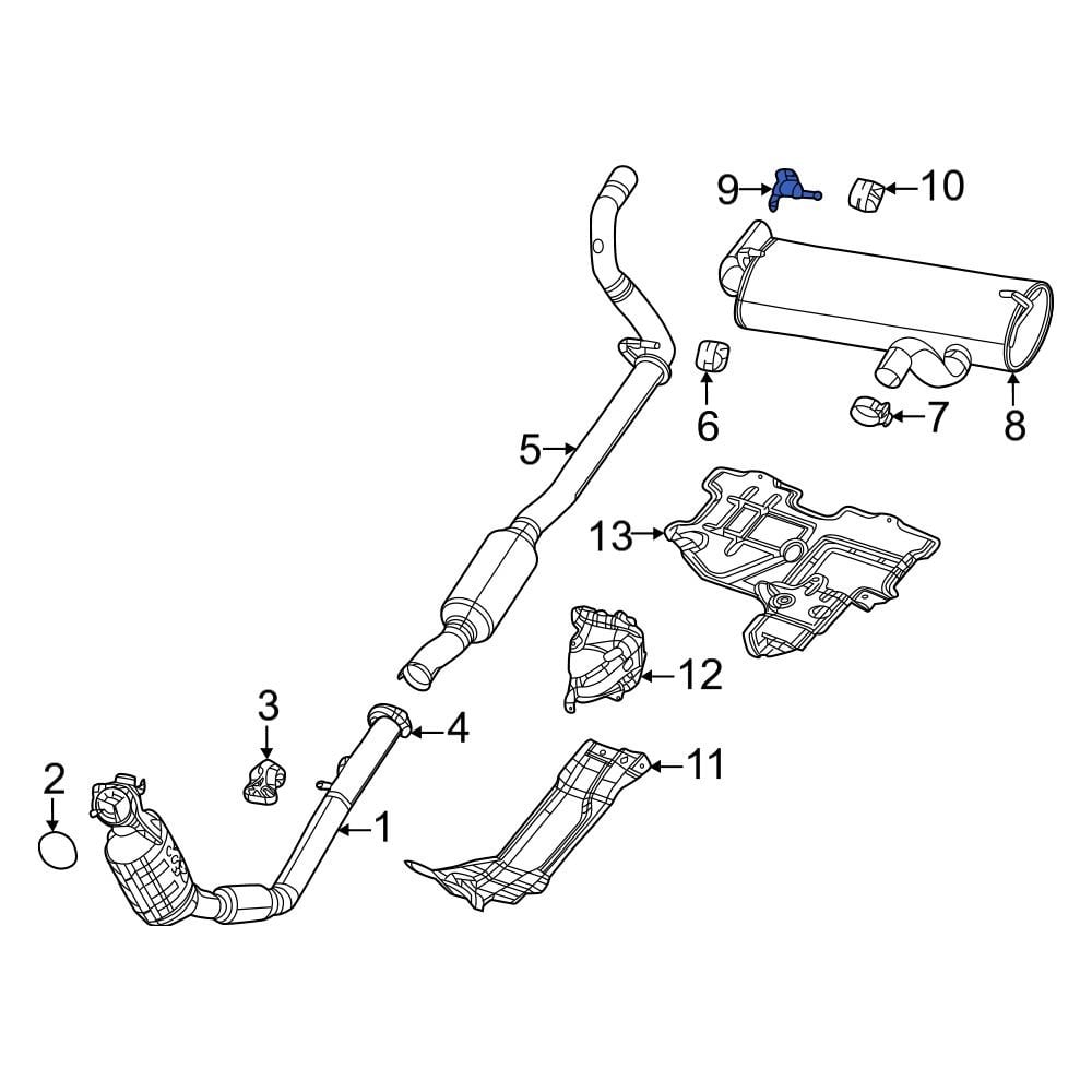 Jeep OE 68320444AC - Right Exhaust System Hanger Bracket