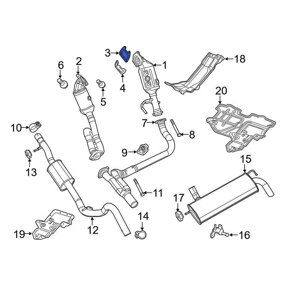 Jeep OE 68093232AA - Catalytic Converter Gasket