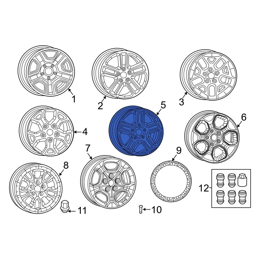 Jeep OE 5VH23GSAAA - Wheel