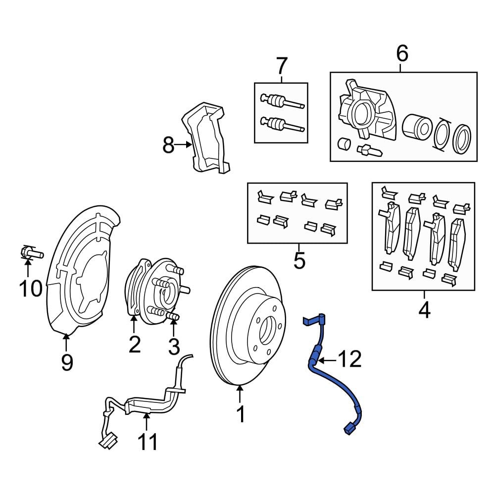 Jeep OE 68282443AH - Front Left Brake Hydraulic Hose