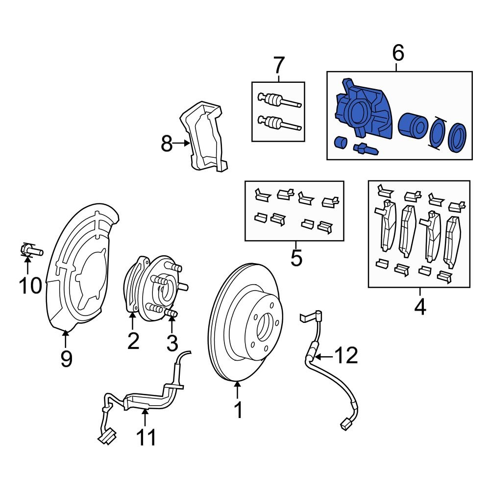 Jeep OE 68384497AB - Front Left Disc Brake Caliper
