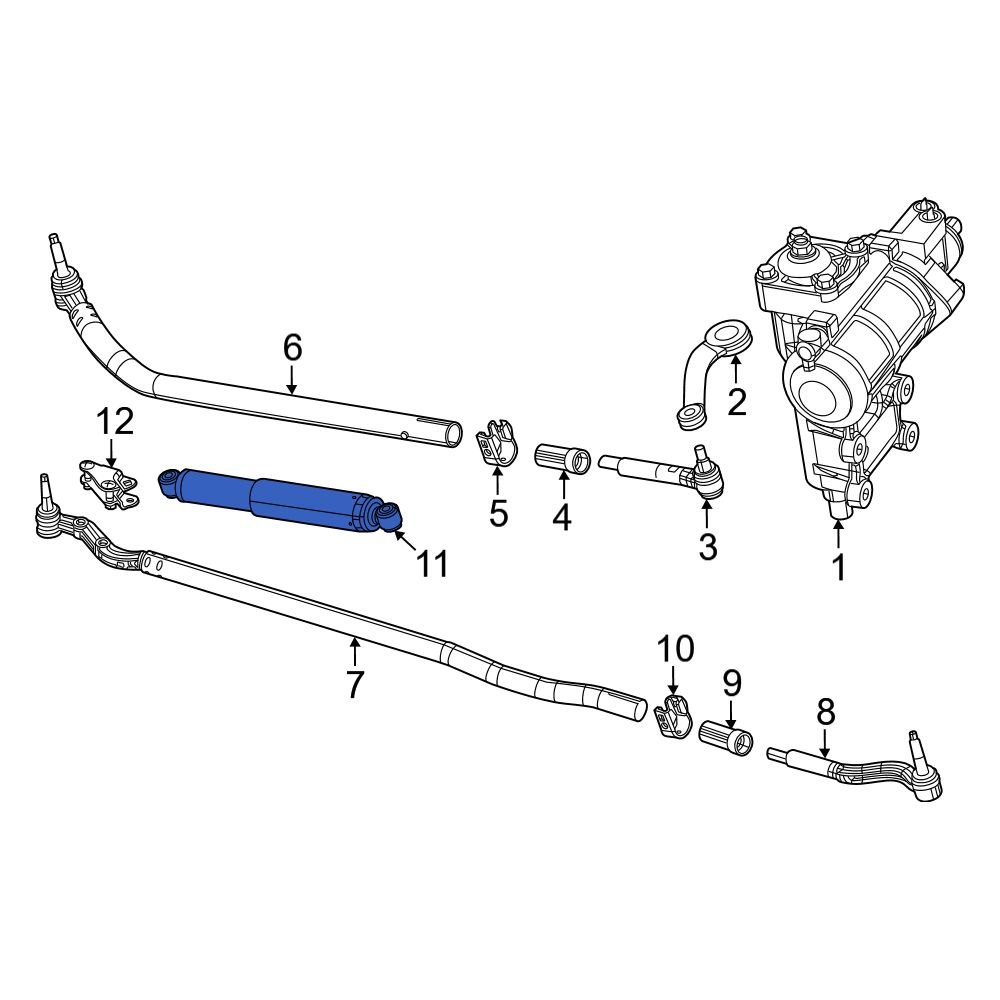 Jeep OE 68624105AA - Front Steering Damper